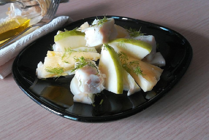 Merluzzo con finocchi, ananas e mela verde - Manjoo